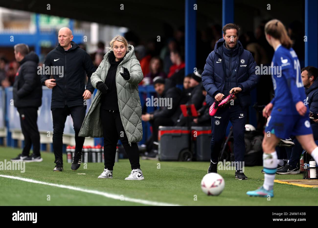 Chelsea manager Emma Hayes during the Vitality Women's FA Cup fourth ...