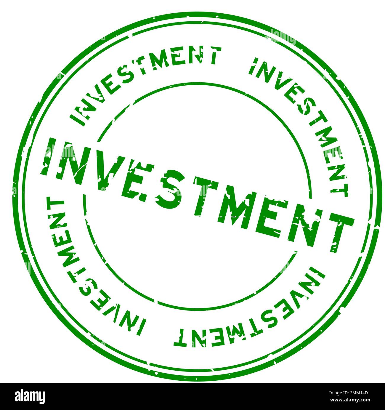 Grunge green investment word round rubber seal stamp on white background Stock Vector Image ...