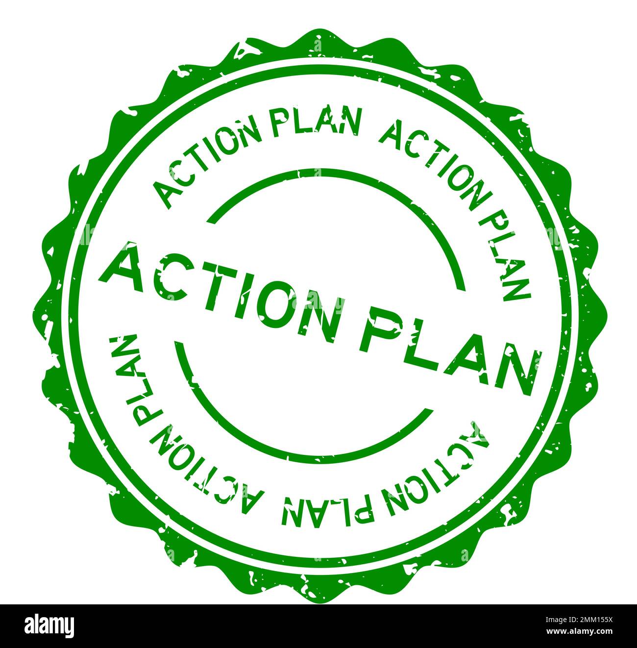 Grunge green action plan word round rubber seal stamp on white background Stock Vector Image ...