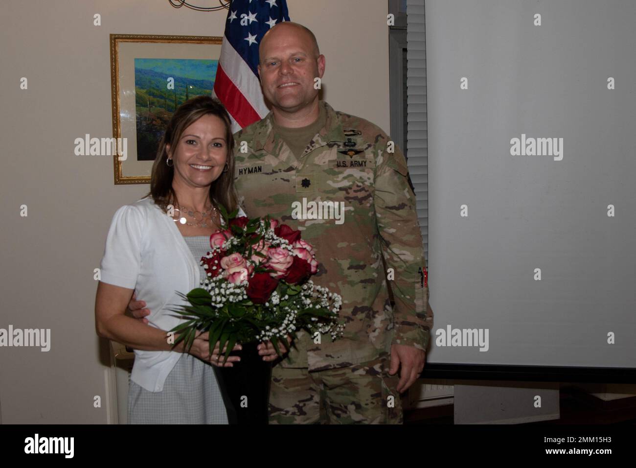 Julie Hyman and Lt. Col. Chad Hyman, assigned to the XVIII Airborne ...