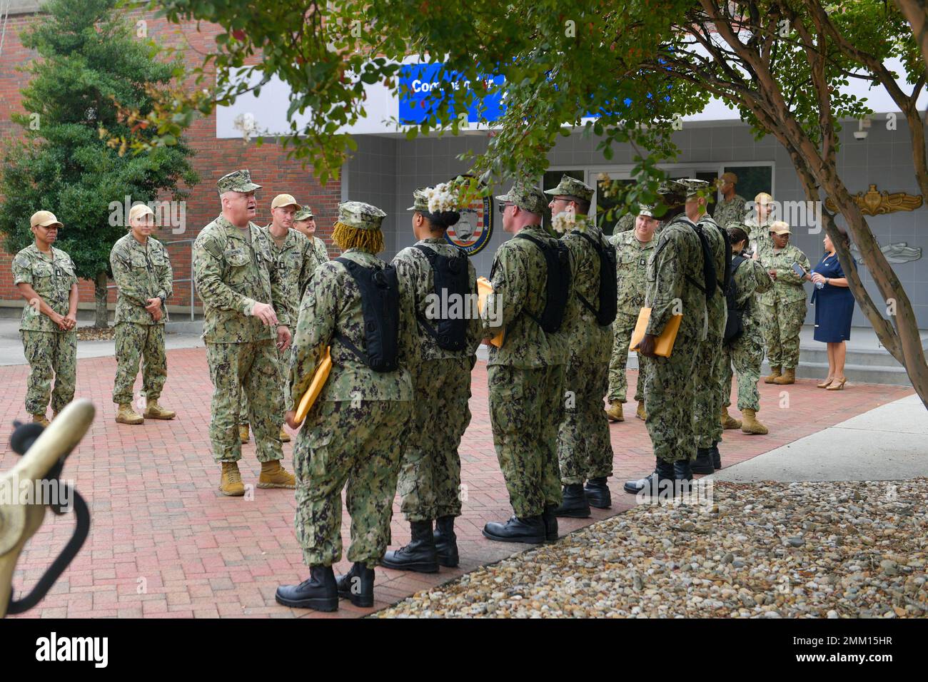 NORFOLK, Va. (Sept. 13, 2022) Master Chief Petty Officer of the Navy (MCPON) James Honea speaks ...