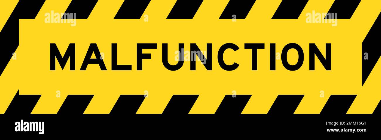 Yellow and black color with line striped label banner with word ...