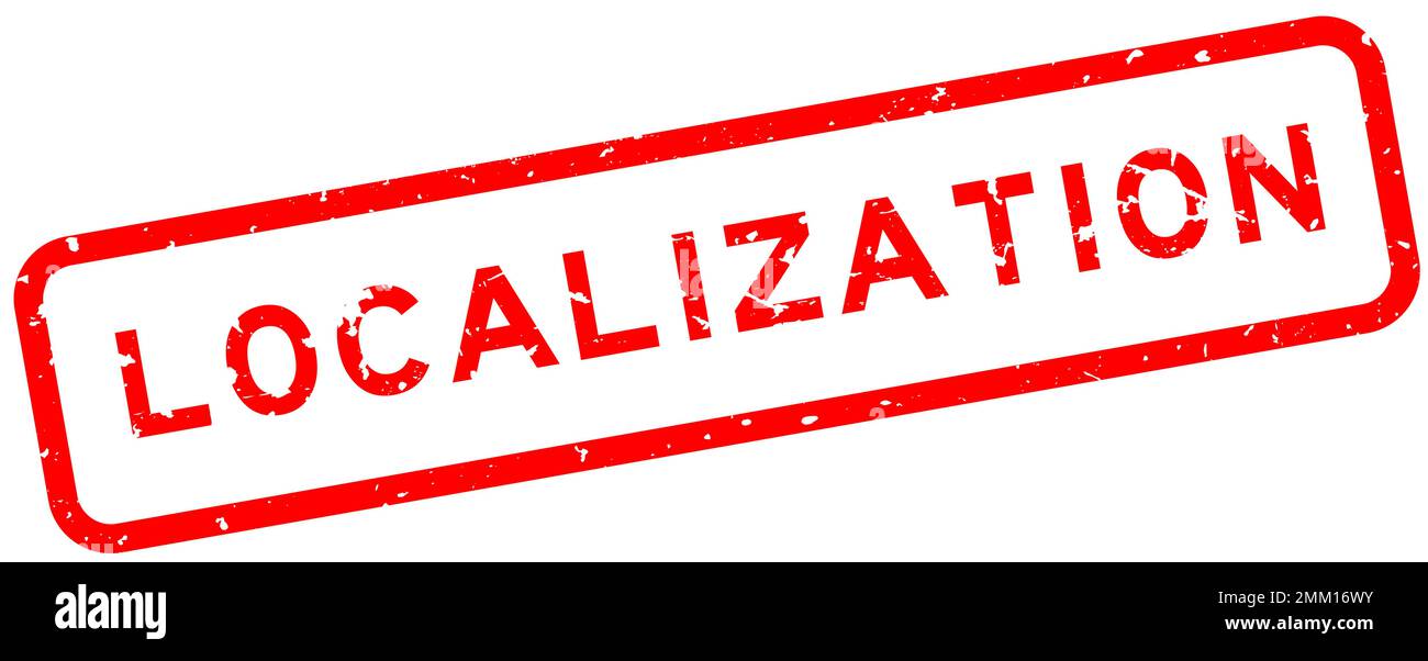 Grunge red localization word square rubber seal stamp on white background Stock Vector Image ...