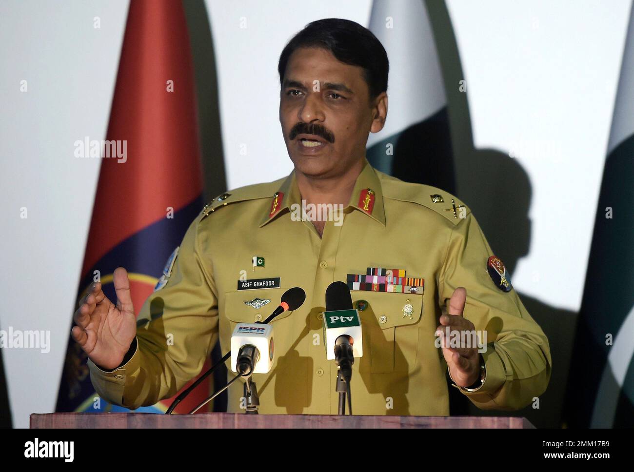 FILE - In this April 17, 2017, file photo, Pakistan's army spokesman ...