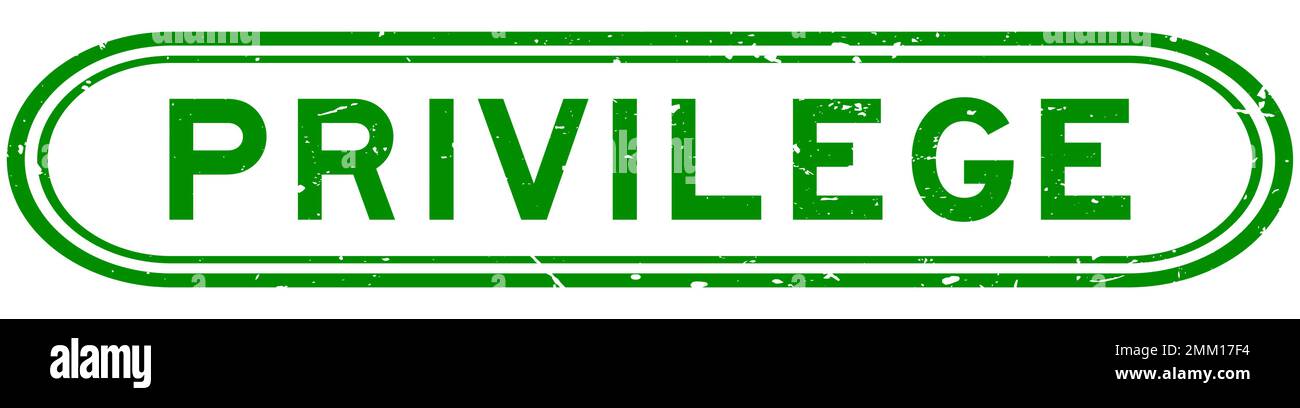 Grunge green privilege word rubber seal stamp on white background Stock ...