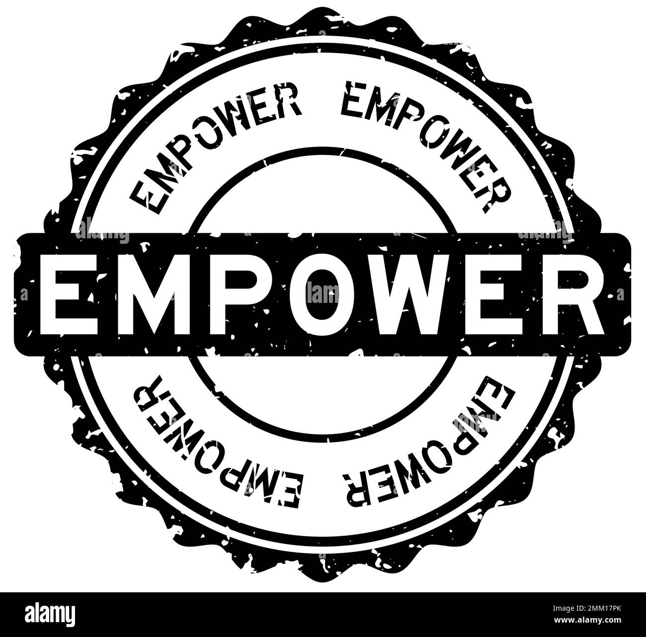 Grunge black empower word round rubber seal stamp on white background Stock Vector Image & Art ...