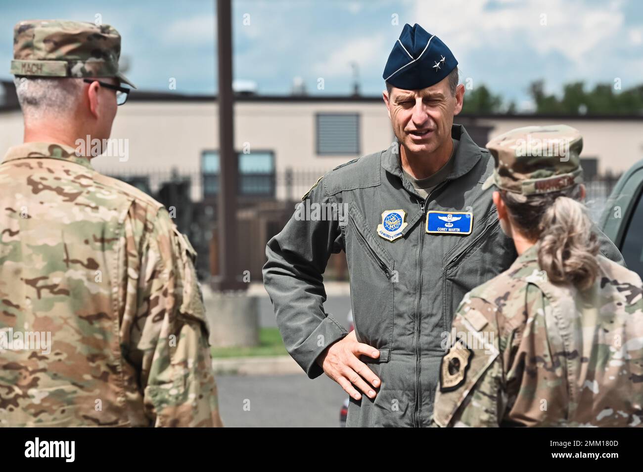 U.S. Air Force Maj. Gen. Corey Martin, 18th Air Force commander, is ...