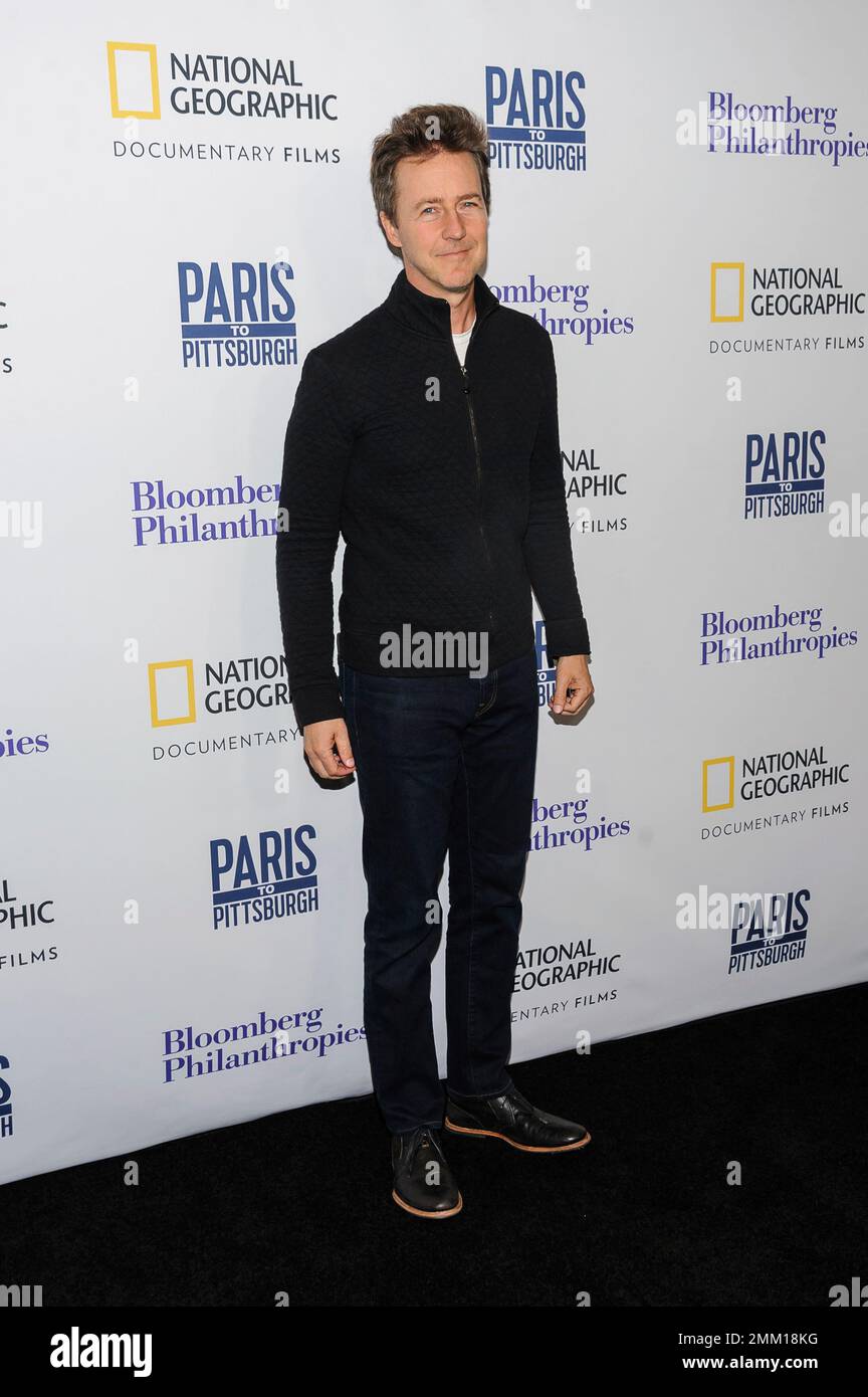 Edward Norton attends the premiere of "Paris to Pittsburgh" at the ...