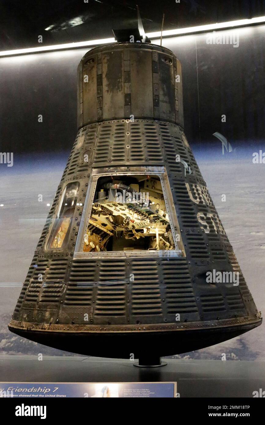 This Nov. 27, 2018 photo shows the Mercury Friendship 7 capsule in ...