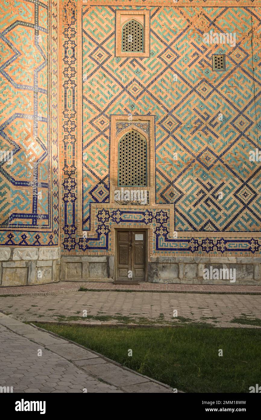 Detail of samarkand registan at sunset hi-res stock photography and ...