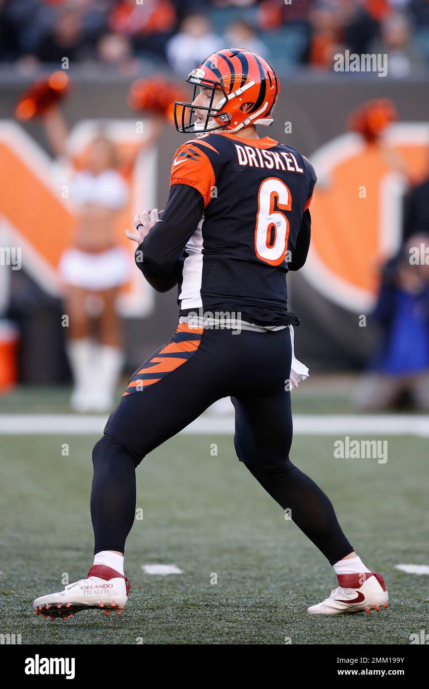 Cincinnati Bengals quarterback Jeff Driskel (6) looks to throw a pass ...