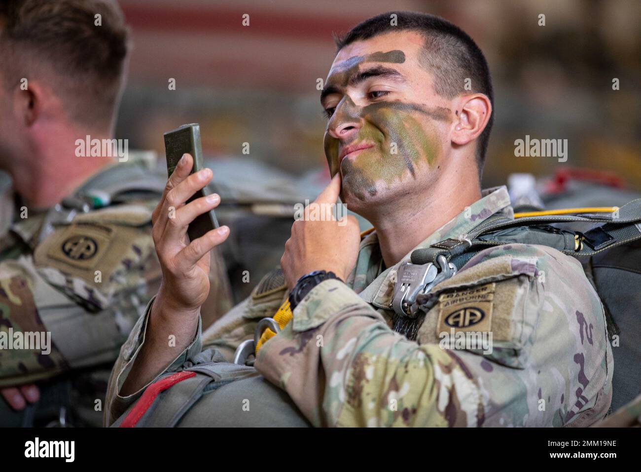 U.S. Army Paratrooper assigned to the 1st Brigade Combat Team, 82nd ...