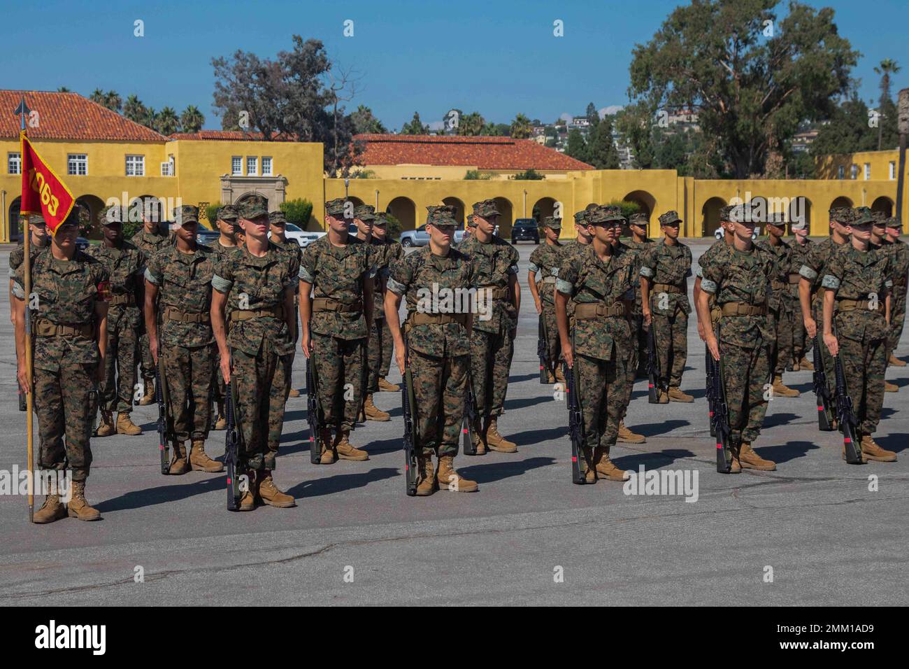 U.S. Marine Corps recruits with Delta Company, 1st Recruit Training ...