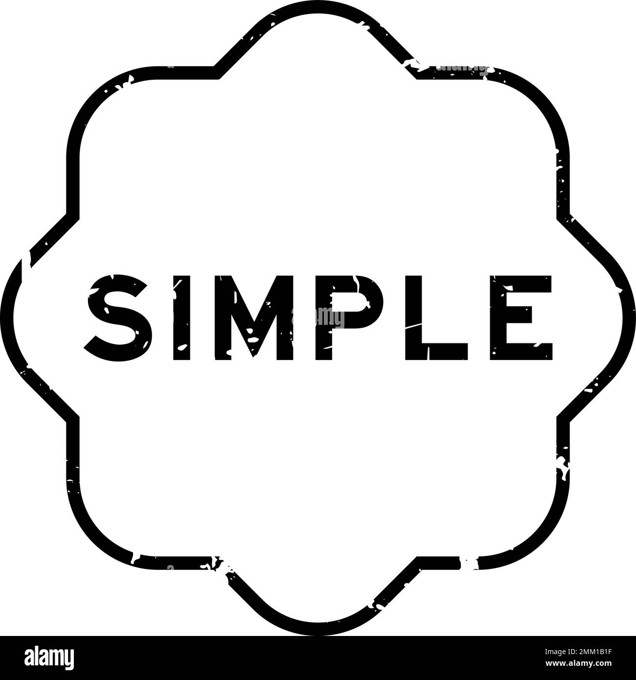 Grunge black simple word rubber seal stamp on white background Stock ...