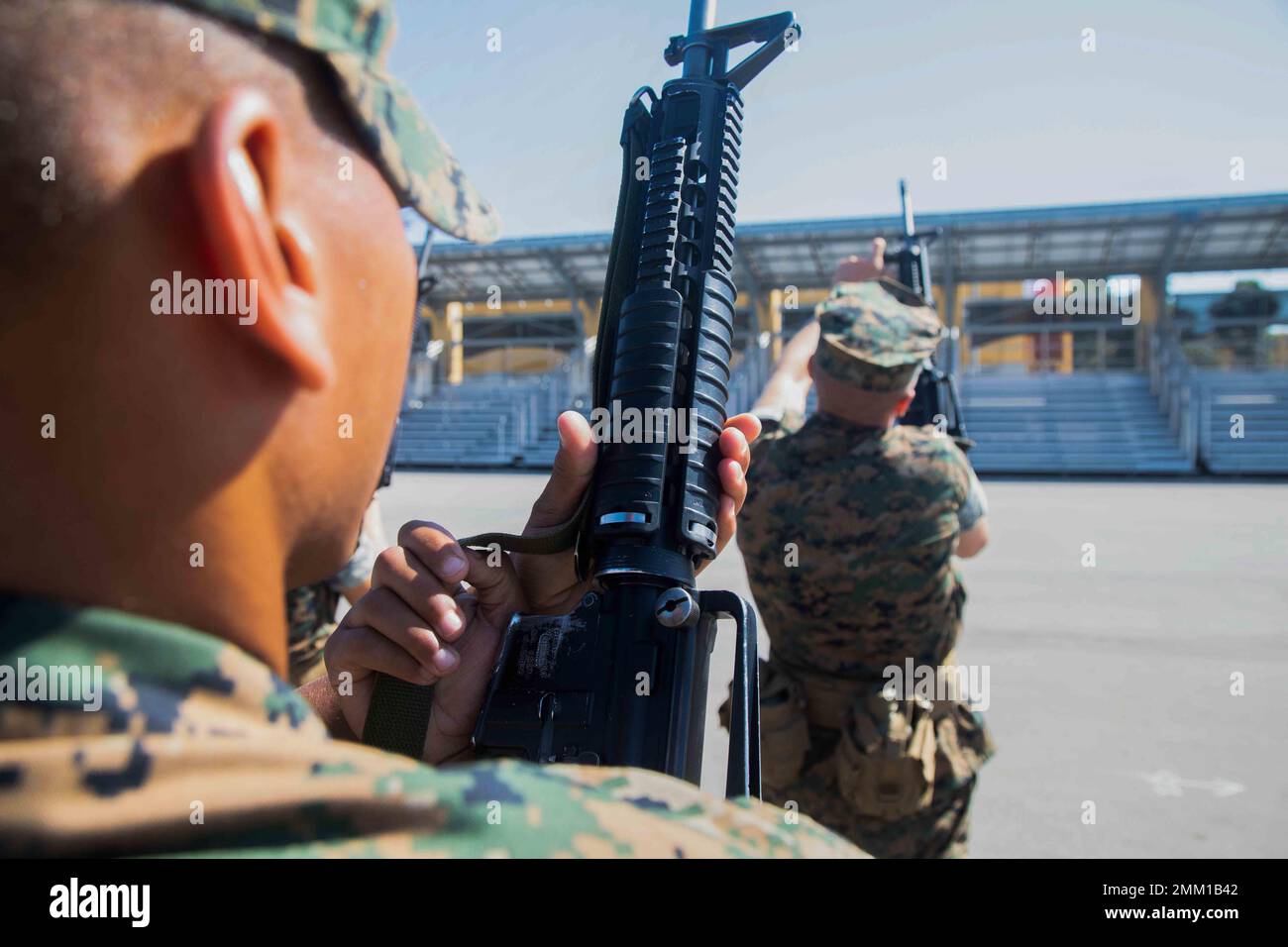 U.S. Marine Corps recruits with Delta Company, 1st Recruit Training ...