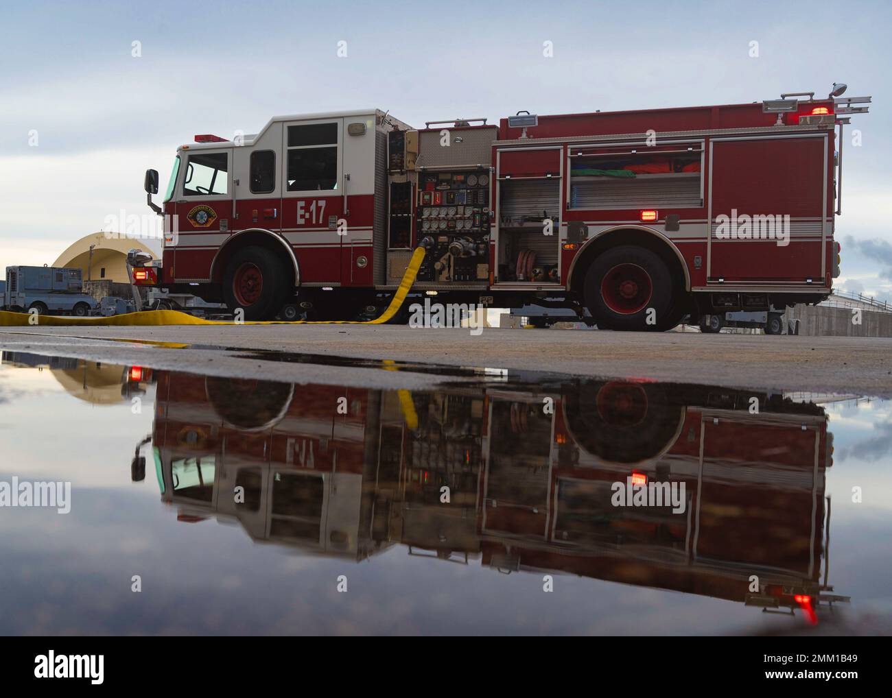 A 36th Civil Engineer Squadron fire truck is used to conduct fire ...