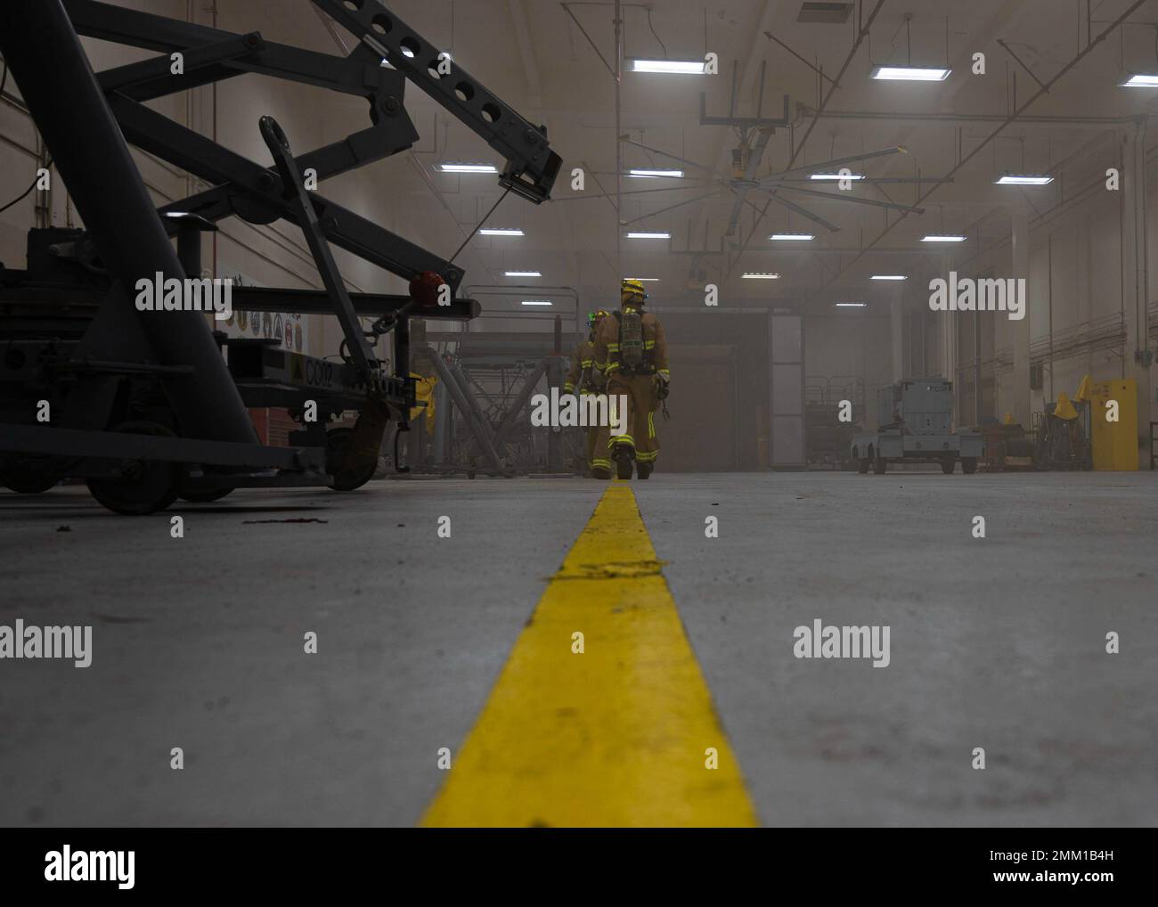 U.S. Air Force firefighters assigned to the 36th Civil Engineer ...