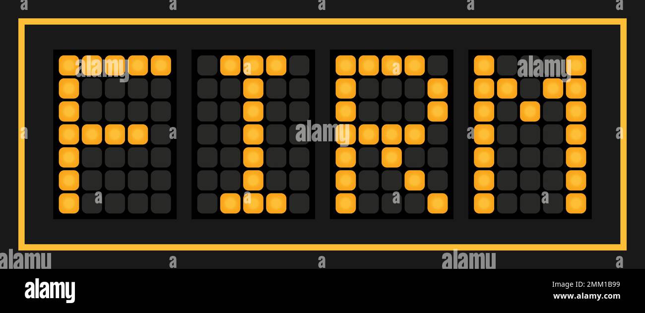 Orange color led banner in word on black background Stock Vector Image ...