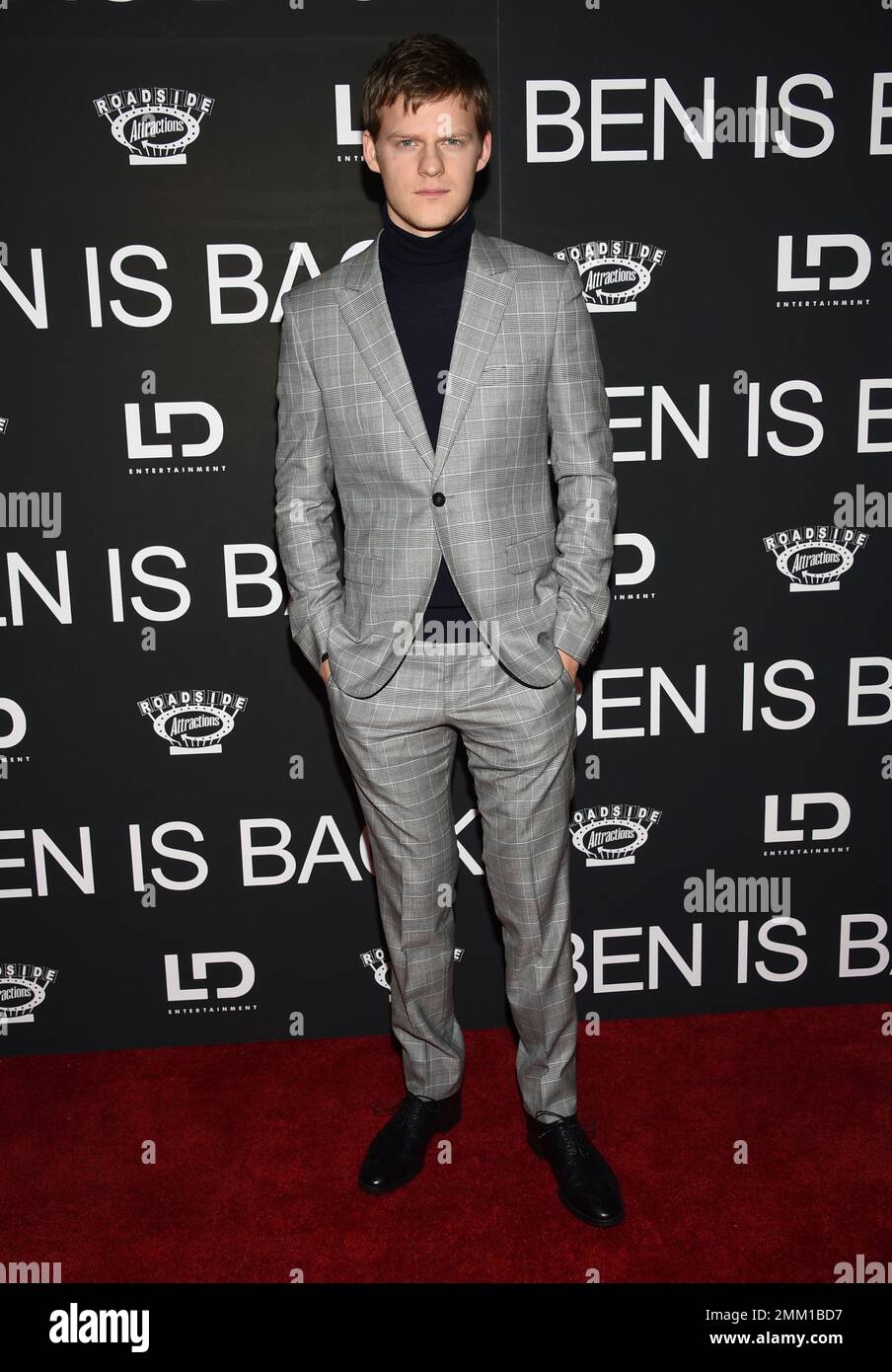 Lucas Hedges attends the premiere of "Ben Is Back" at AMC Loews Lincoln ...