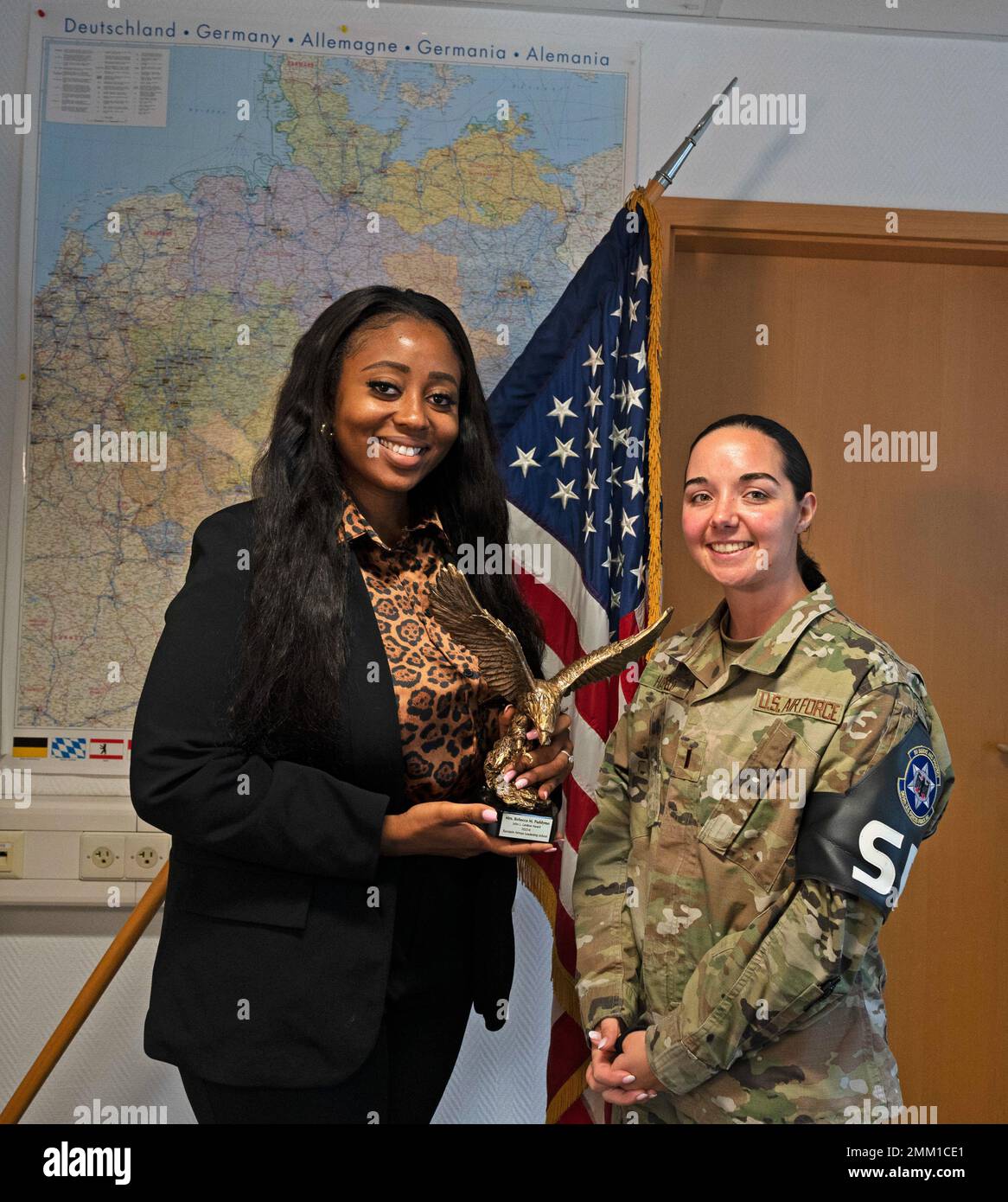 Rebecca Paddymo, left, 569th U.S. Forces Police Squadron program ...