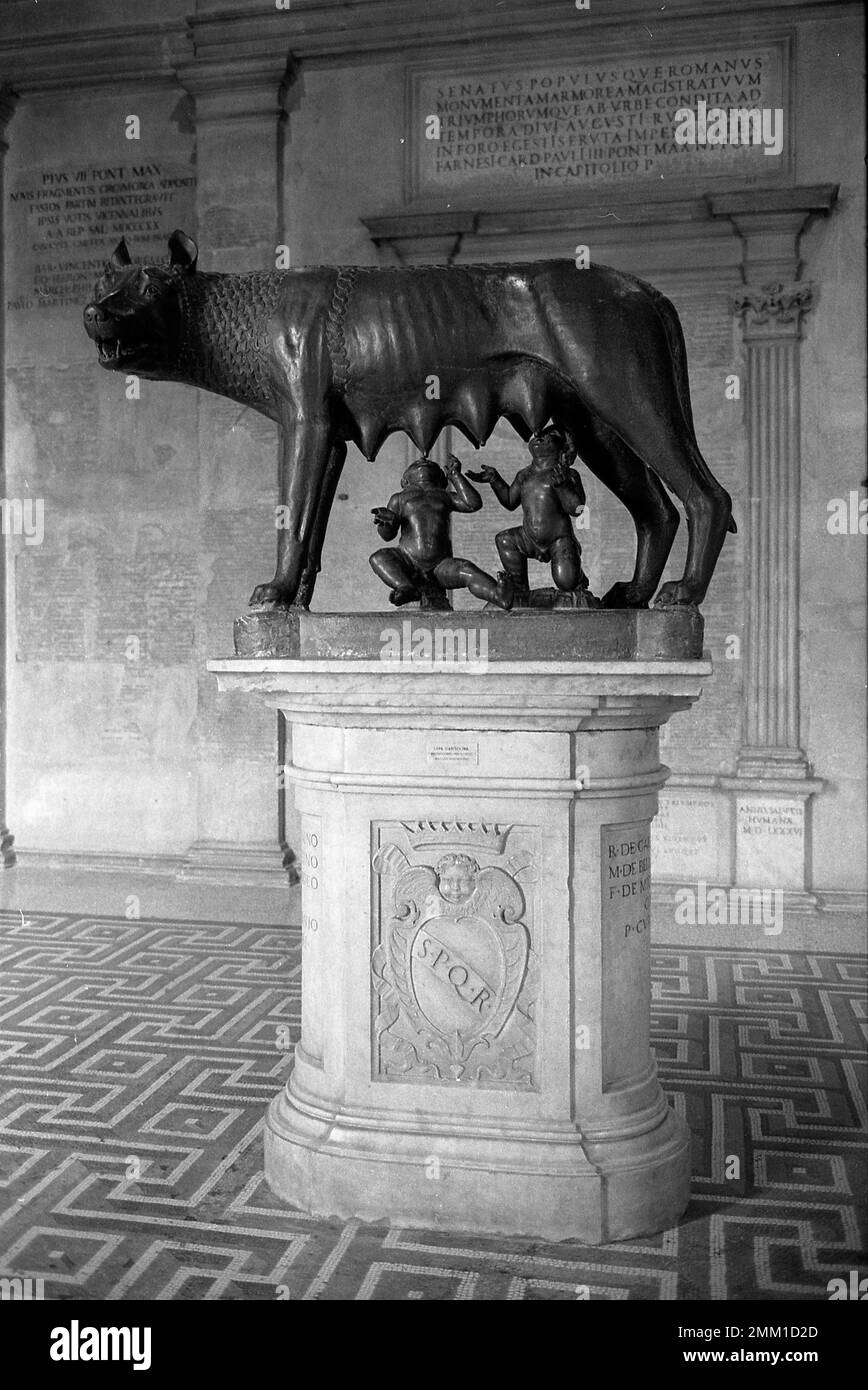 Roman she-wolves, Rome, Italy, archeology, Ancient Rome, 1975 Stock ...