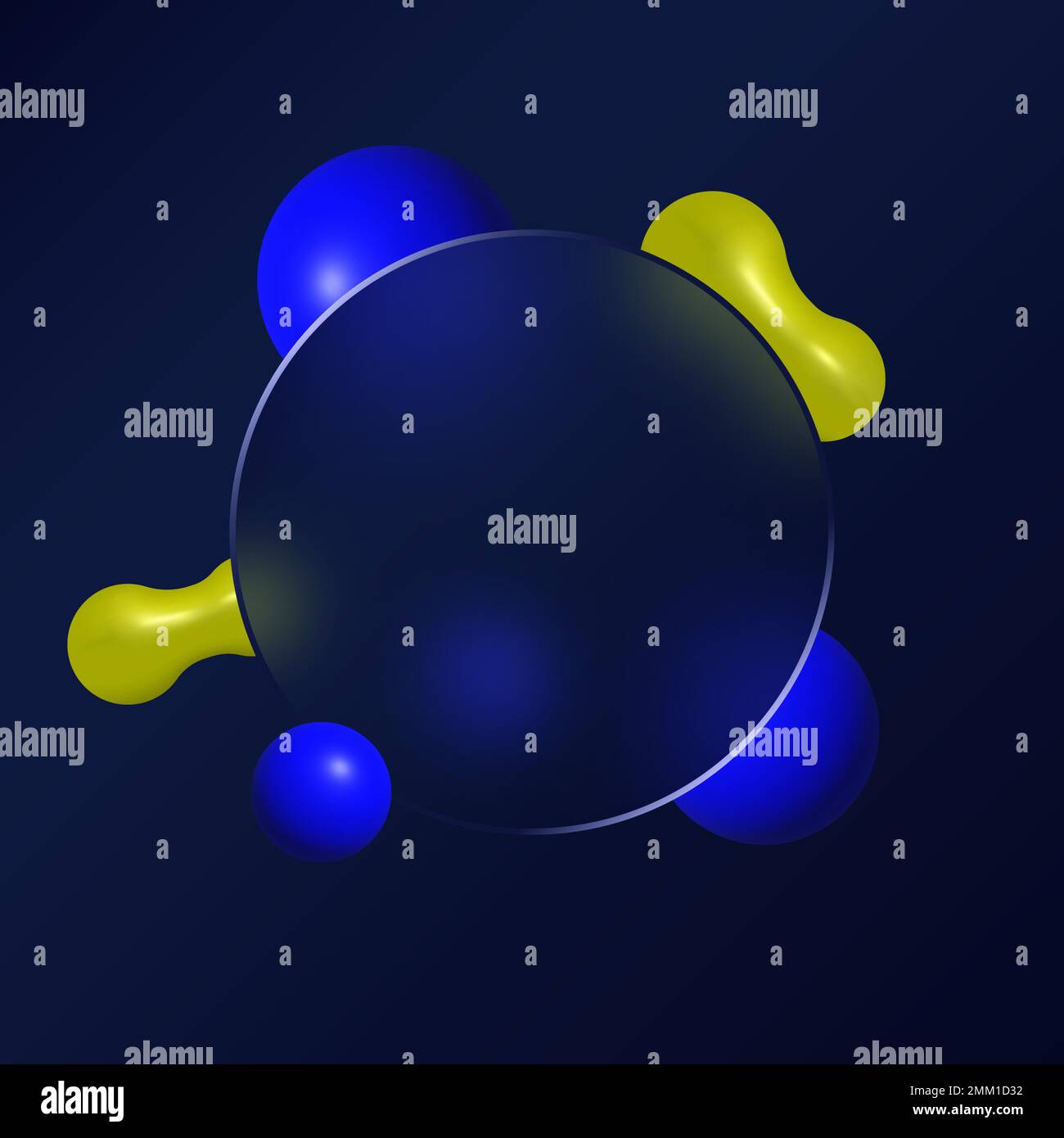 Vector image in glass morphism style. Translucent round shape, frosted ...