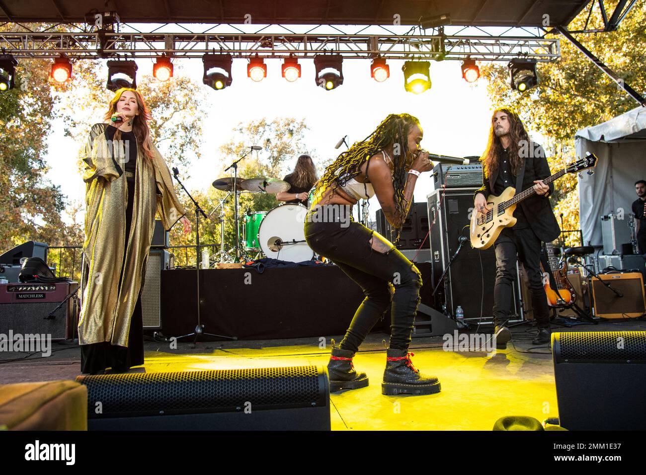 Dorothy, left, and Angel Hayes seen at One Love Malibu at King Gillette ...