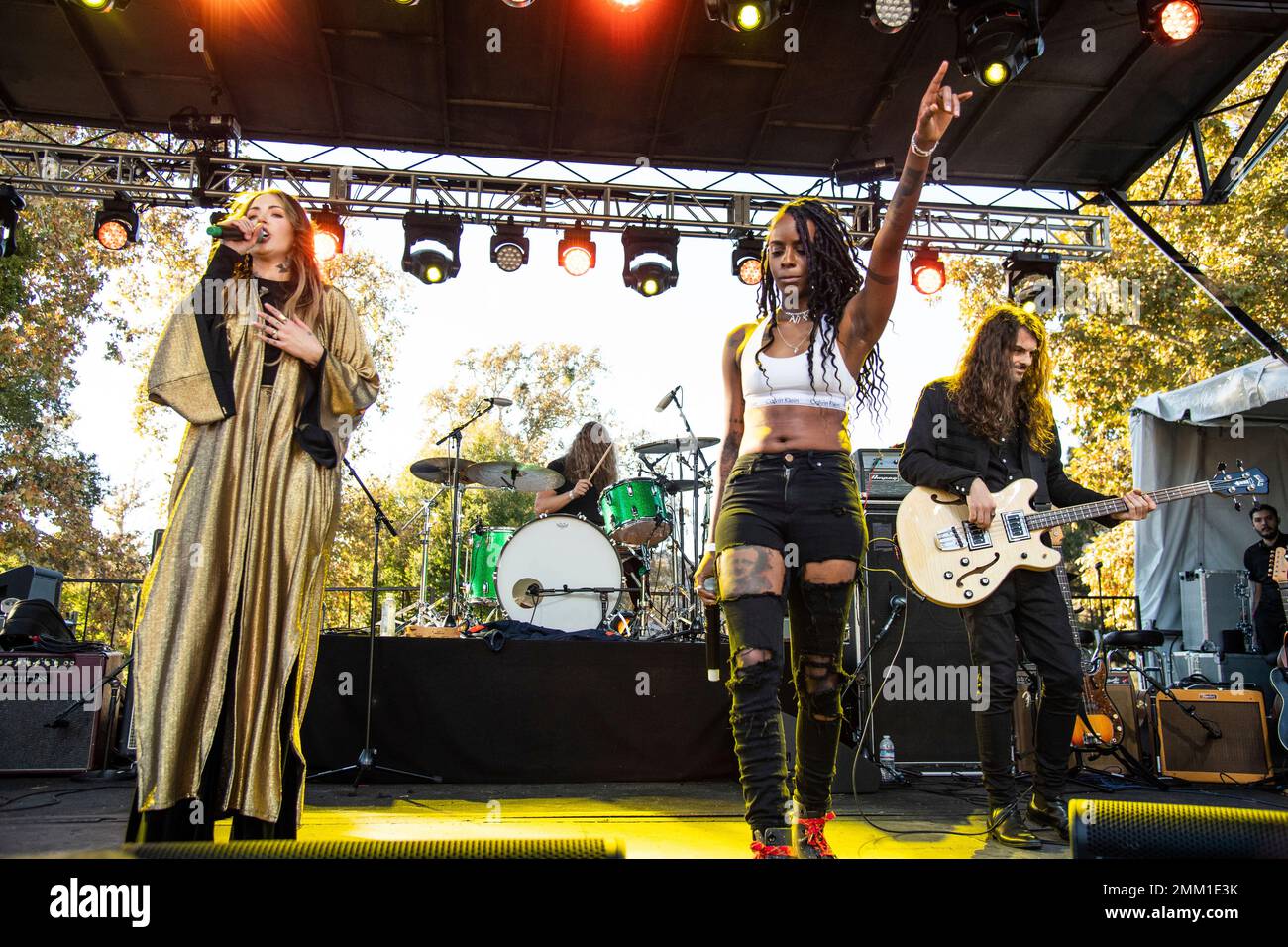 Dorothy, left, and Angel Hayes seen at One Love Malibu at King Gillette ...