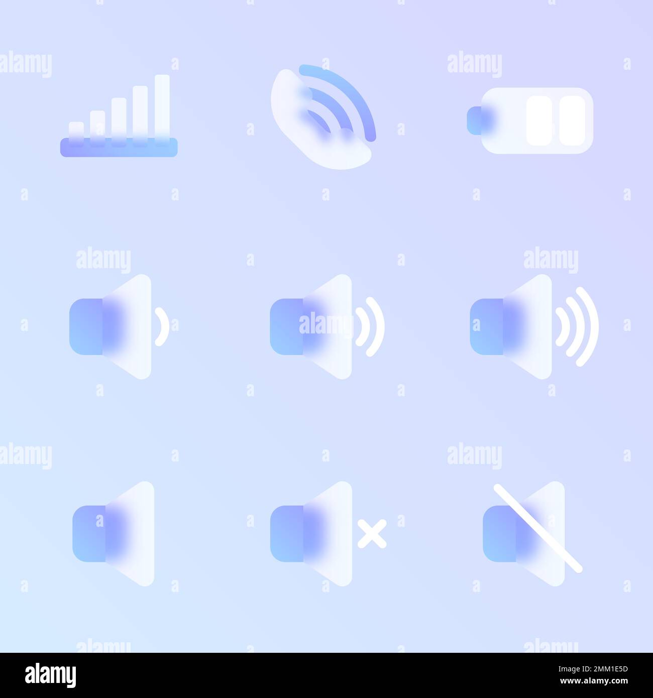 mobile ui glass morphism trendy style icon set Stock Vector Image & Art - Alamy