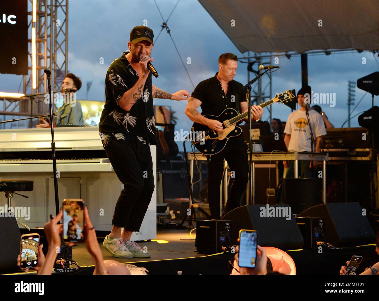 Hallandale Beach FL, USA. 28th Jan, 2023. Ryan Tedder and Zach Filkins ...