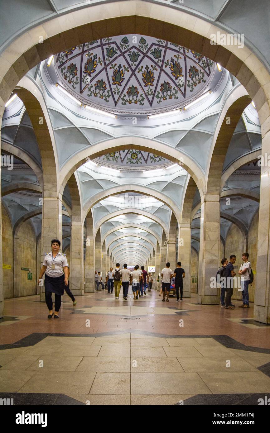 Tashkent metro, subway, underground. Uzbekistan Stock Photo - Alamy
