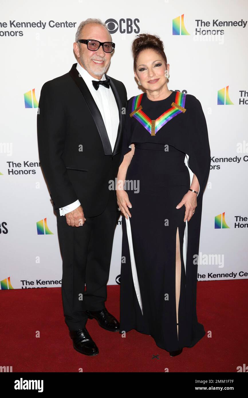 Emilio Estefan, left, and Gloria Estefan attend the 41st Annual Kennedy ...
