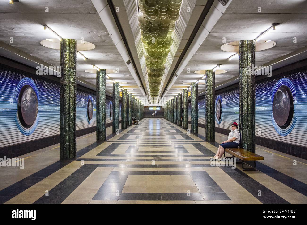 Tashkent metro, subway, underground. Uzbekistan Stock Photo - Alamy