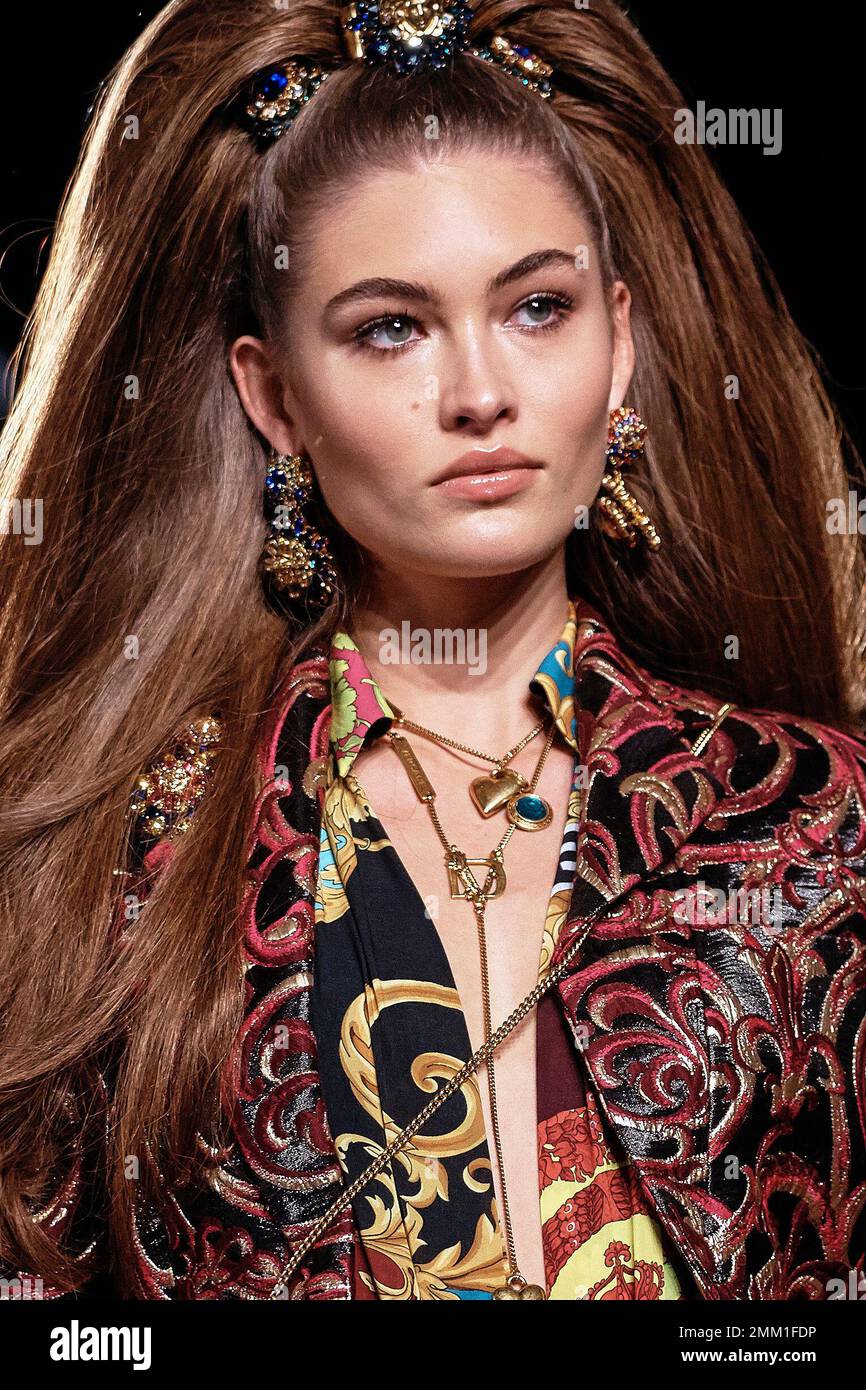 The Versace collection is modeled during a fashion show in New York ...