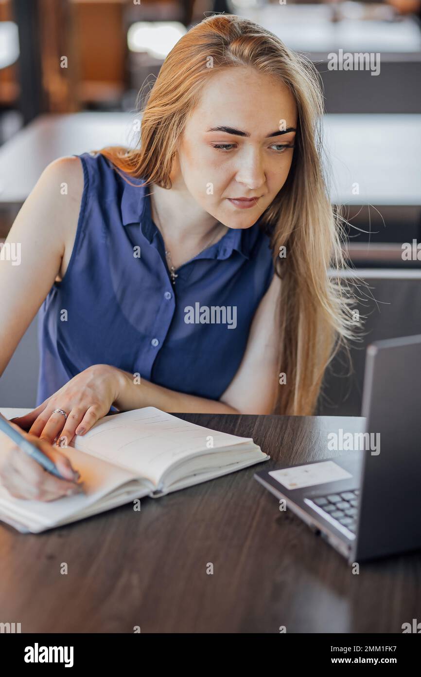 Happy young lovely short haired brunette lady with natural makeup ...