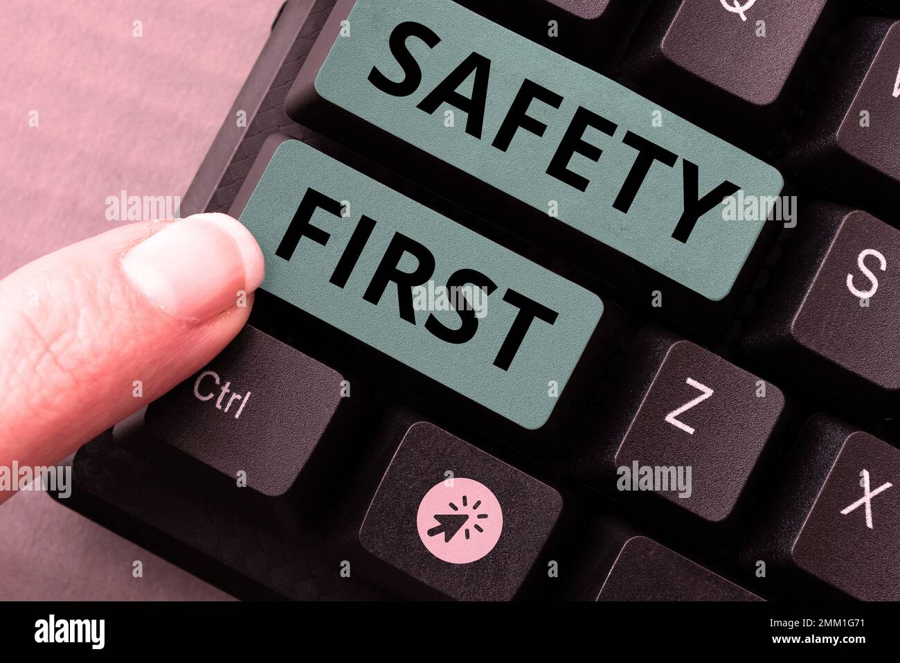 Inspiration showing sign Safety First. Business concept Avoid any ...