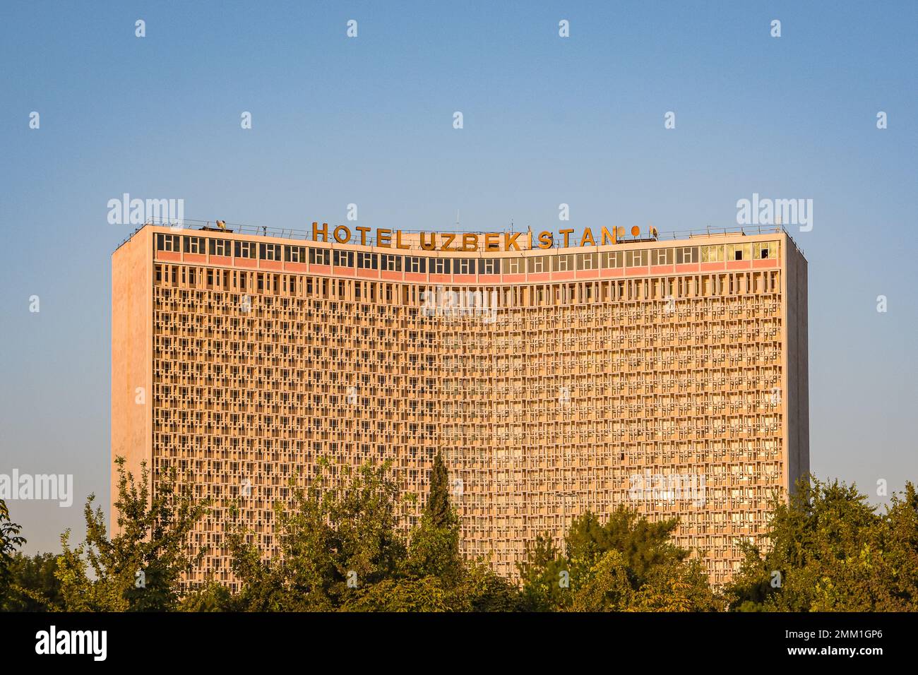 Hotel Uzbekistan, soviet modernist architecture, building in Tashkent ...