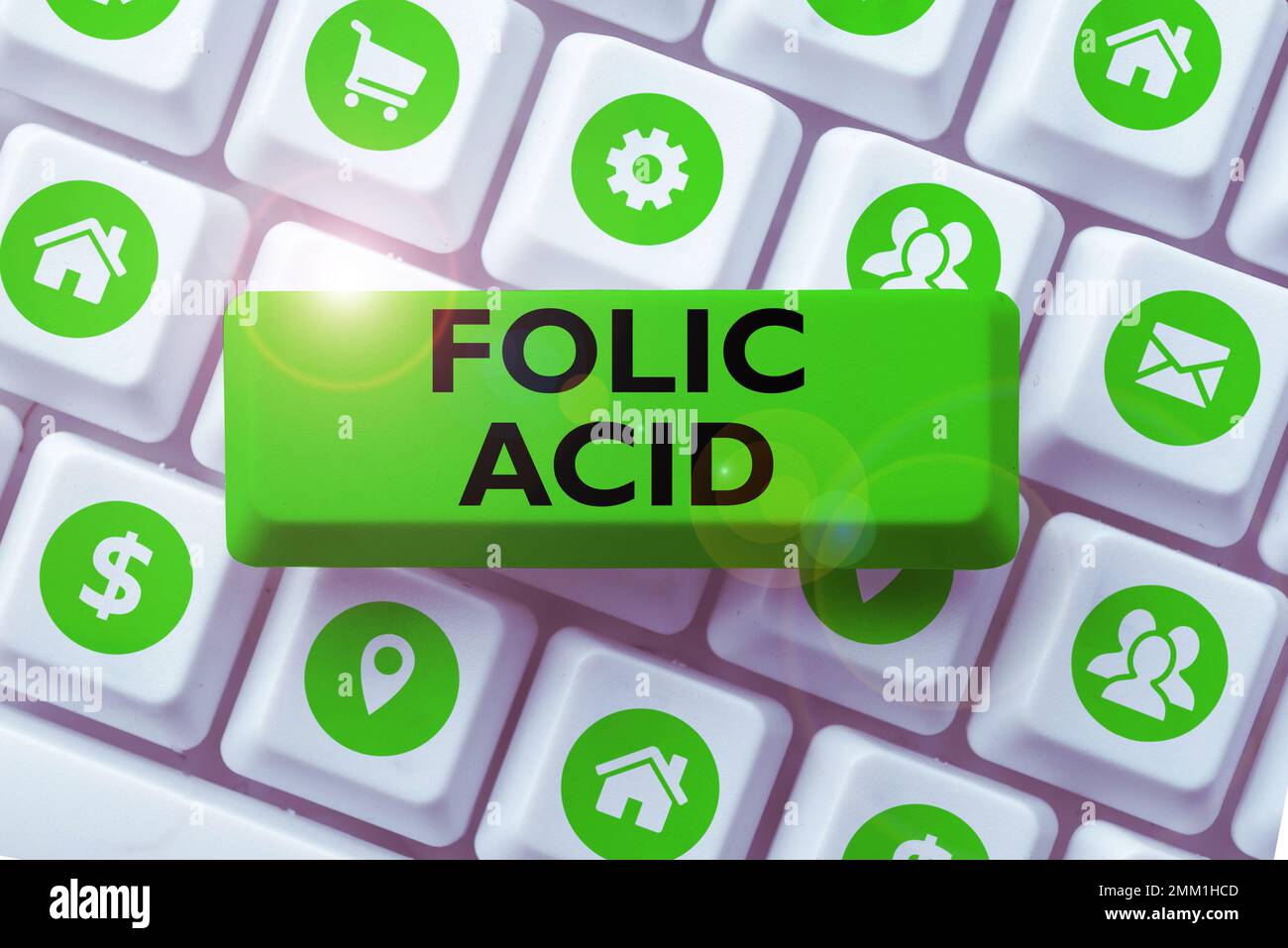 Writing displaying text Folic Acid. Concept meaning Vitamin required ...