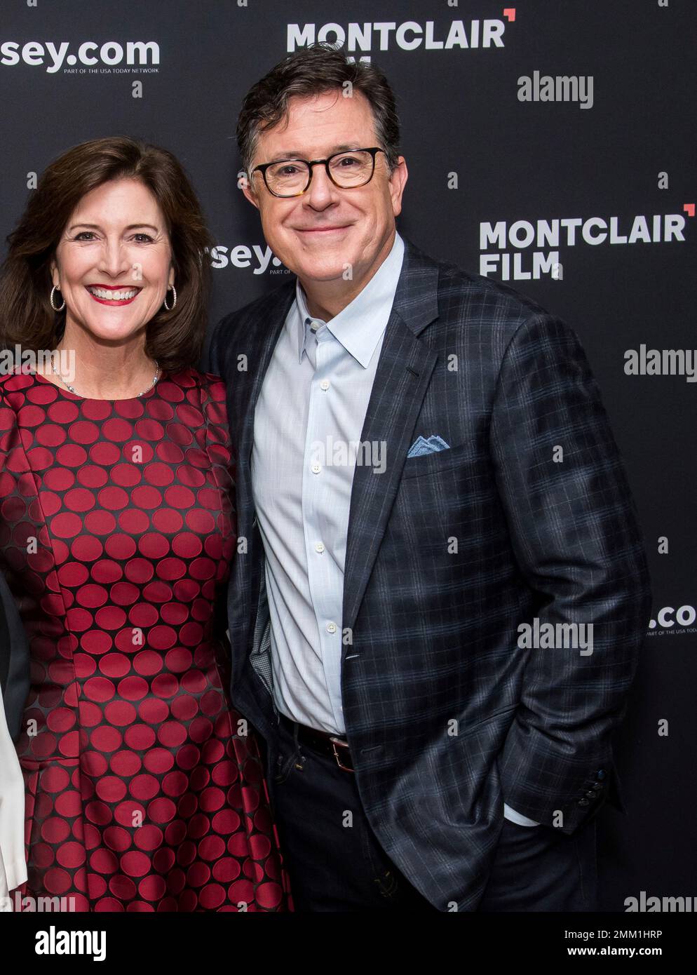Evelyn Colbert and Stephen Colbert pose backstage before "Montclair ...