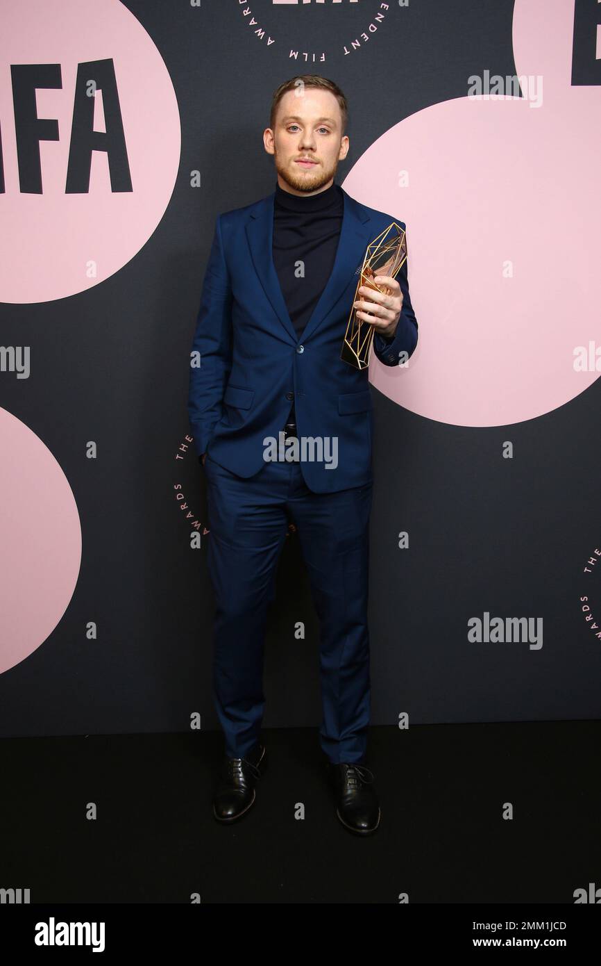 Actor Joe Cole with the award for Best Actor for his role in the film ...