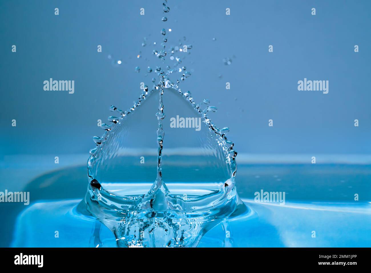 Close up water drop above ripple hi-res stock photography and images ...