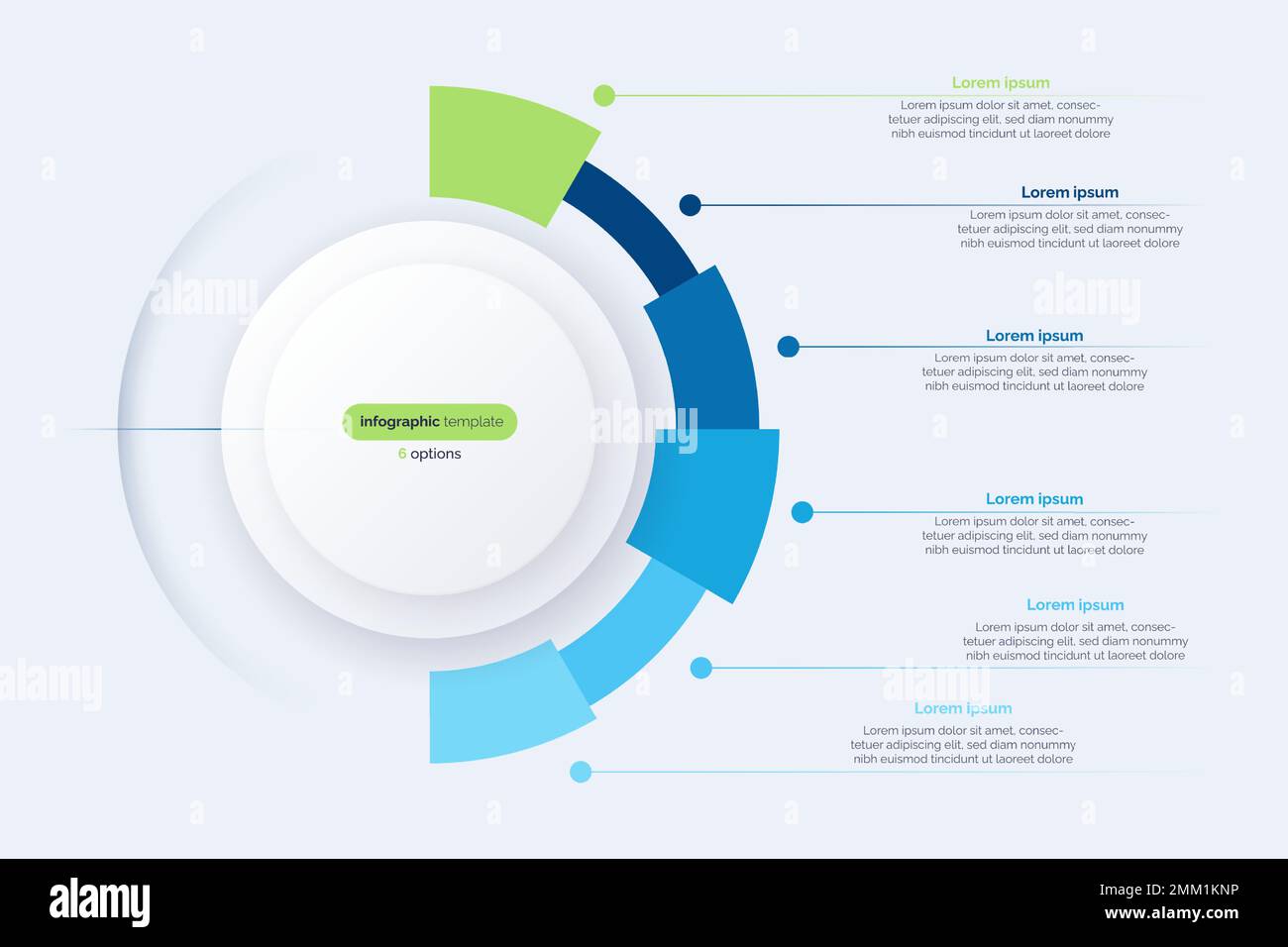 Six option circle infographic diagram. Vector illustration Stock Vector ...