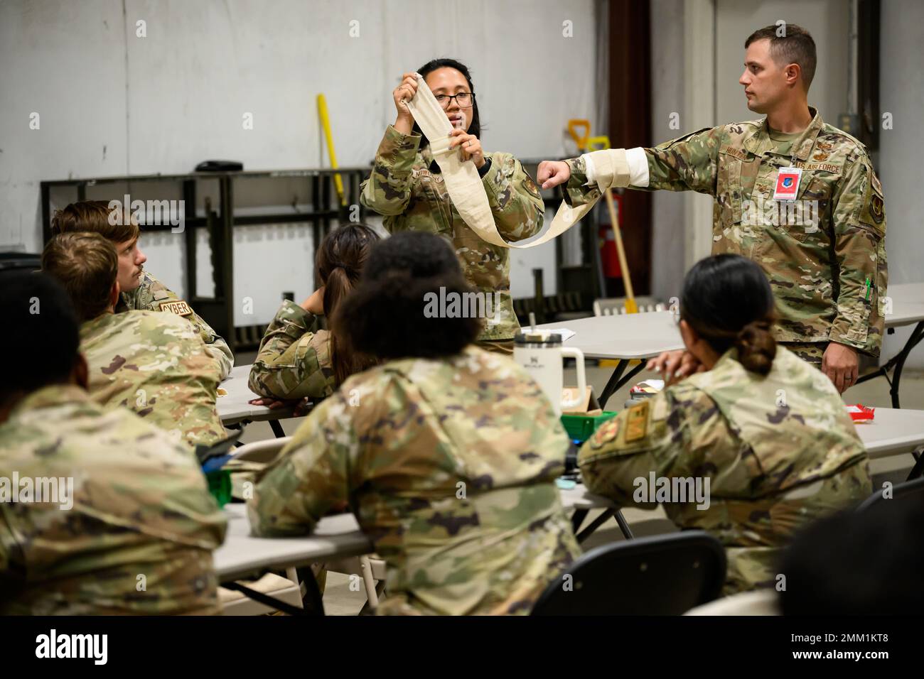 Left, Tech. Sgt. Jessica Nowotny and Tech. Sgt. Zachary Hunter, 75th ...