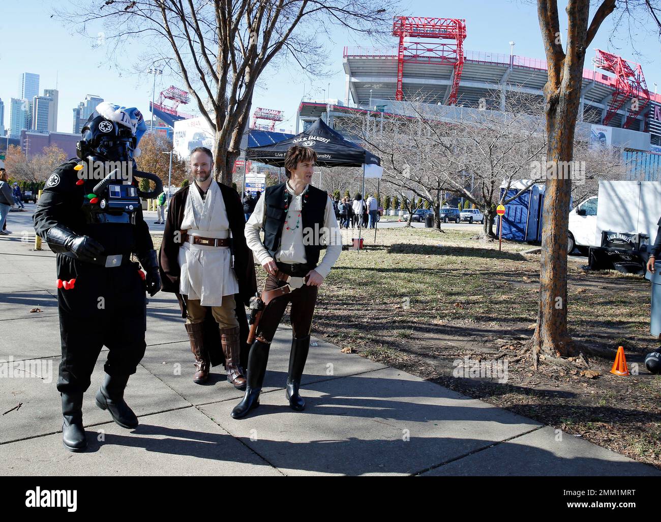 Scott Sweeney, left, Jeff Key, center, and Mike Jones arrive at Nissan ...