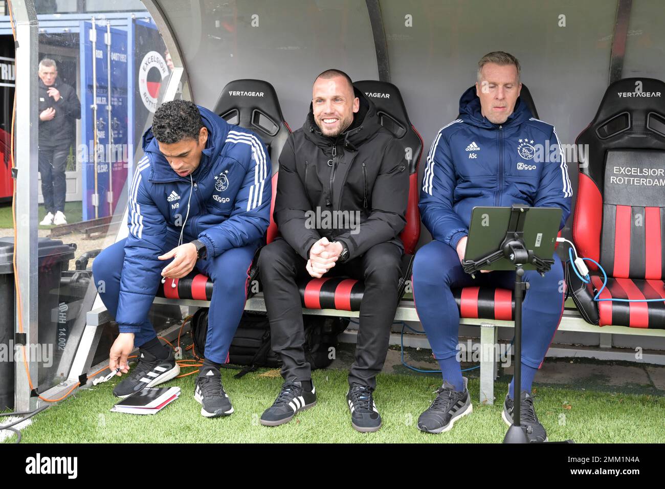 ROTTERDAM - (lr) Ajax assistant coach Michael Reiziger, Ajax interim ...