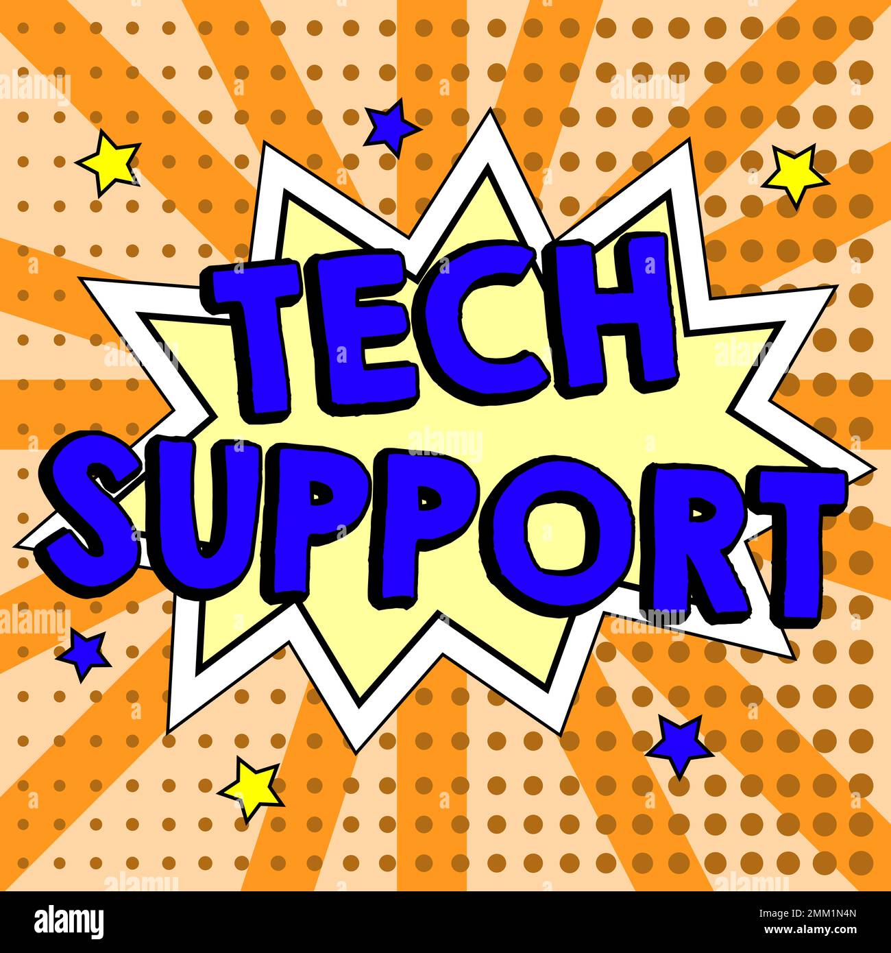 Text caption presenting Tech Support. Word Written on Assisting individuals who are having ...
