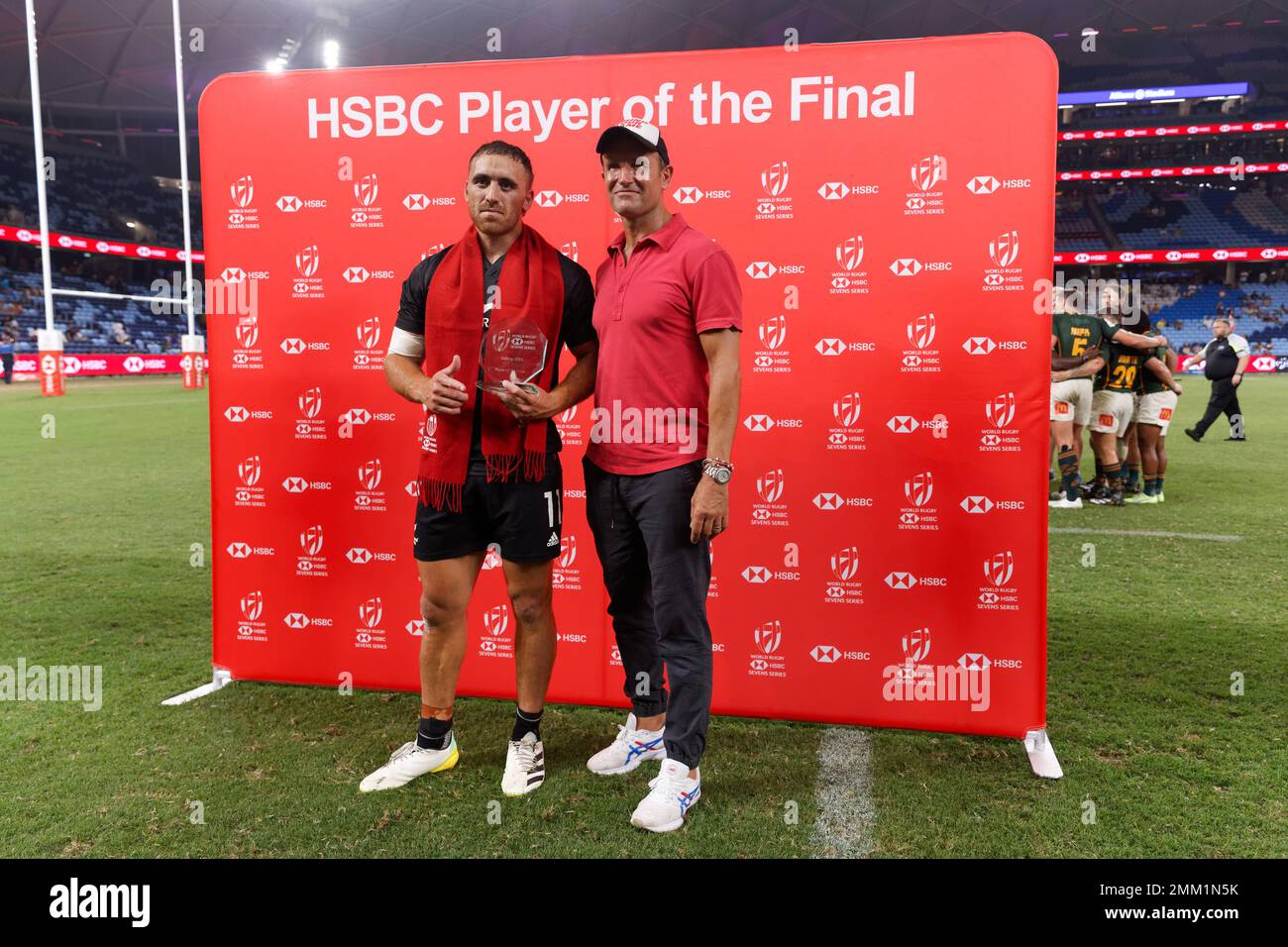 Joe Webber of New Zealand poses for a photo after being named Player of ...