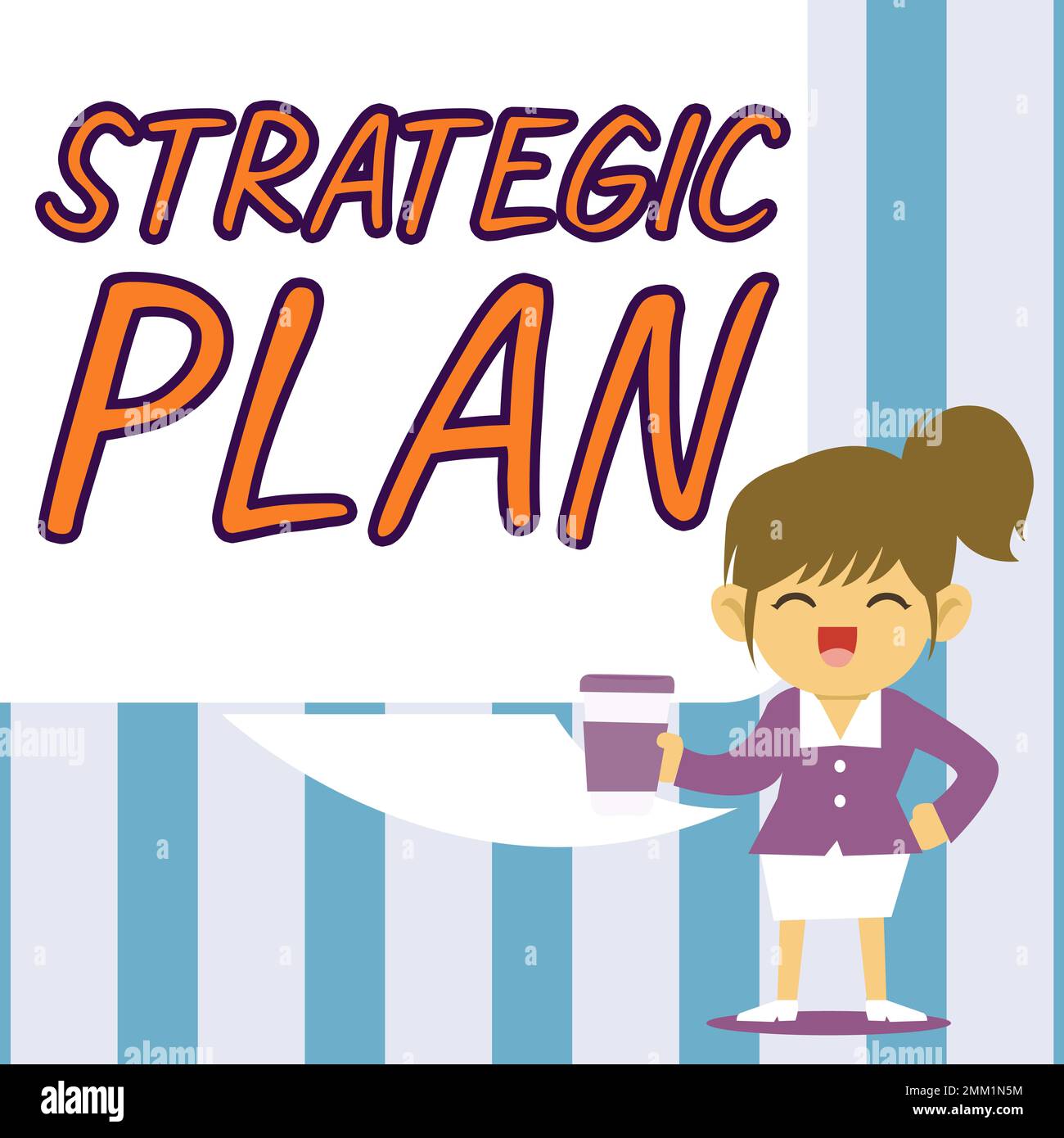 Text sign showing Strategic Plan. Concept meaning A process of defining ...