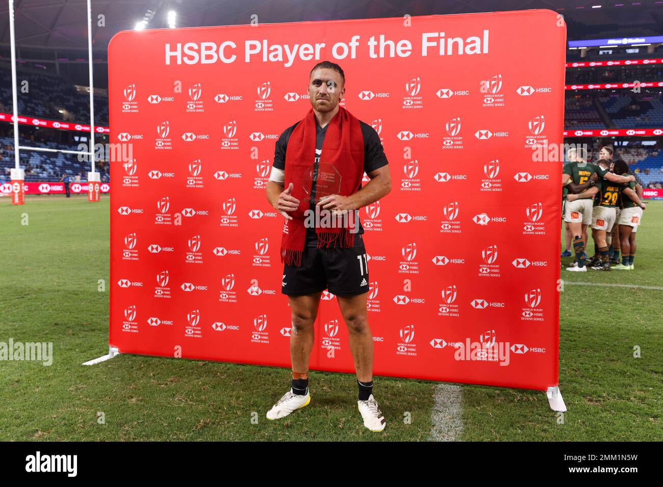 Joe Webber of New Zealand poses for a photo after being named Player of ...