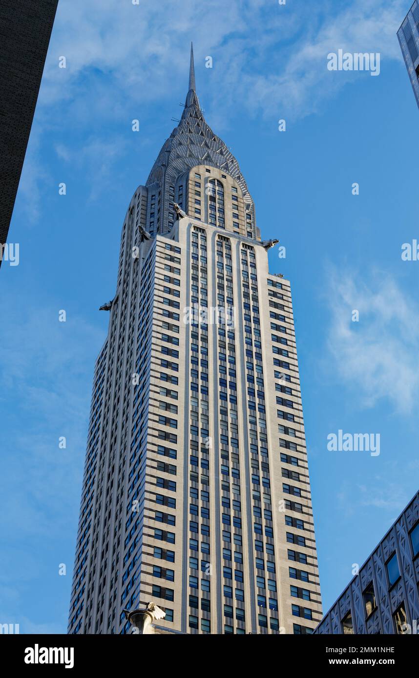 Looking up New York City’s Art Deco icon, the Chrysler Building. View ...